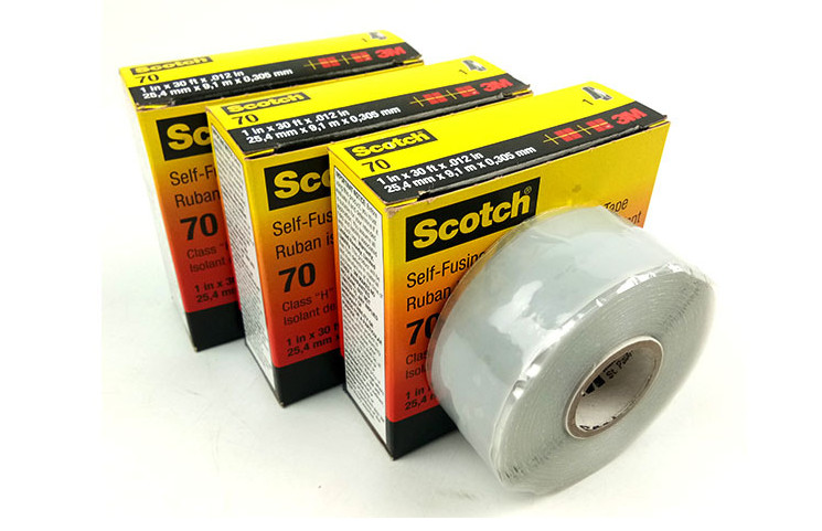 Self Fusing Silicone Rubber Electrical Tape High Temperature 70 0.3mm